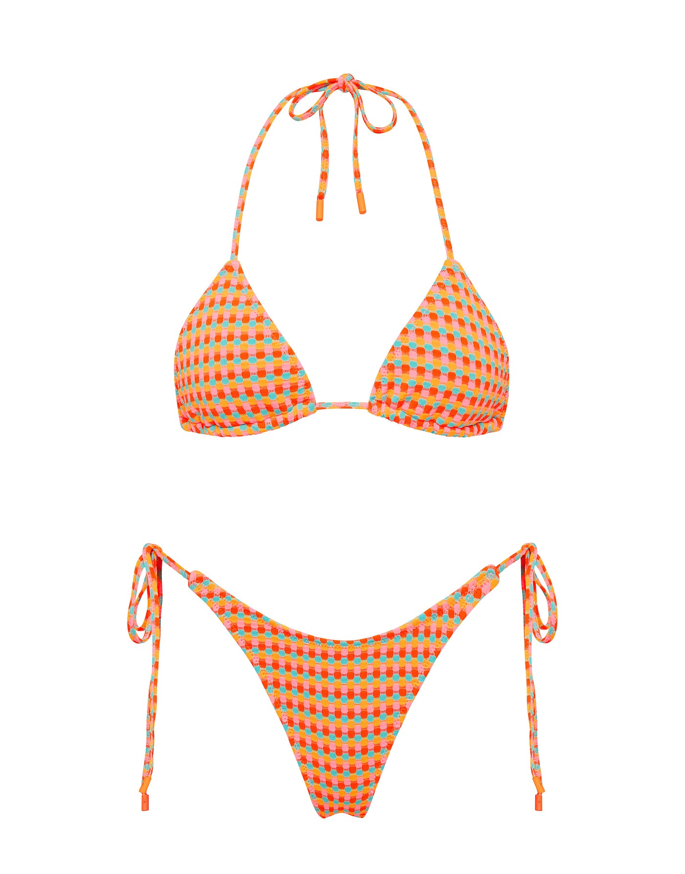 VINCA GARA Textured Triangle Bikini Set