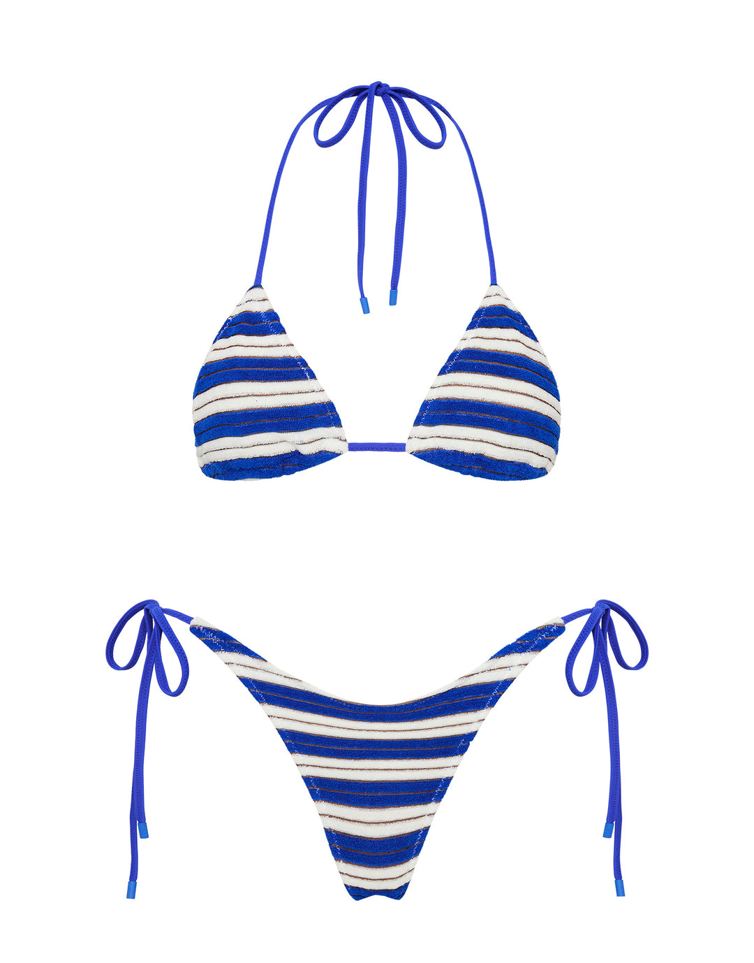 VINCA JOLY Blue Terry Towelling Triangle Bikini Set